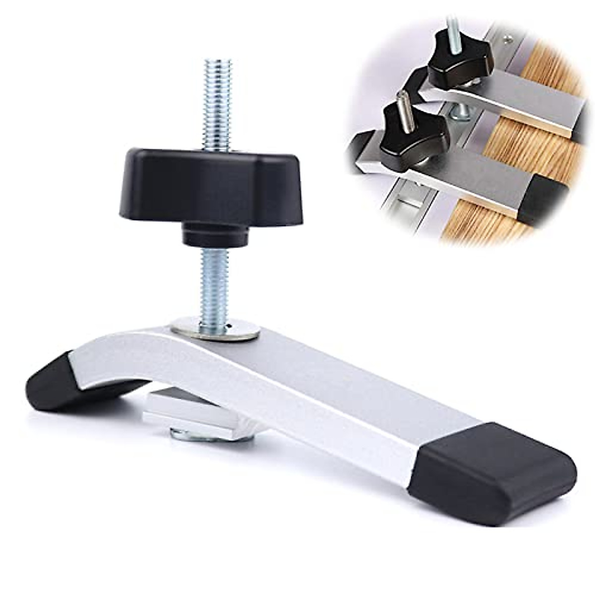 T Slot Clamp Set T Tracks Hold Down Clamps 5/16in T Bolt Hold Down Clamp Kit, T Track Clamp Hold Down Clamping Kit,Double-Cut Jig Profile Universal T-Tracks with Predrilled Mounting Holes