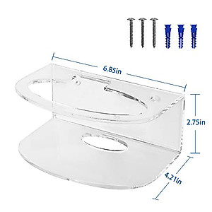 Acrylic Wall Mount Holder for NETGEAR Orbi Larger Whole Home Dual Band Mesh WiFi 6 System (RBK351)(RBK352)(RBK353)(AX1800) - Bracket Hanger Stand Holder for Orbi Larger WiFi 6 by TIUIHU (2-Pack)