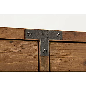 Bush Furniture Ironworks Writing Desk, 48W, Vintage Golden Pine