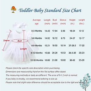 Baby Girl Clothes Infant Ruffle Sleeve Romper Dress Newborn Solid Tutu Skirt Sets Jumpsuit Headband Outfit (032B-White, 9-12 Months)