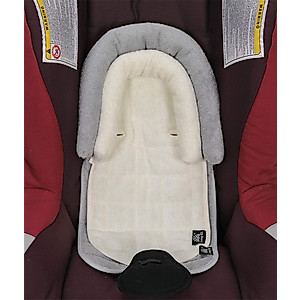 Long-Ci 2-in-1 Baby Insert Cushion Pad with Head Neck Body Support Pillow in Plush Terry for Newborn (Gray Beige)