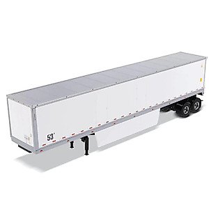 53' Dry Cargo Van Trailer White Transport Series 1/50 Diecast Model by Diecast Masters 91021