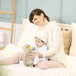 Alex & Kate Lulla Bear Mom’s Heartbeat Sound, White Noise, and Lullabies - Portable Toddler Sleep Aid Toy, Baby Sleep Soothing Sounds for Newborn Crib to Comfort, Gender Neutral