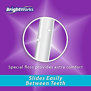 BrightWorks Soft Slide Dental Floss, for Tight Spaces and Extra Comfort, 43.7 Yards (Pack of 4)