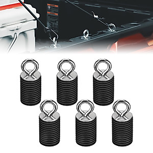 KEMIMOTO Tie Down Anchor Compatible with Polaris Ranger 1000 XP 900 XP 800 700 500 570 General 1000 Lock Mount, Bed Anchors Accessories with 1-7/16" Hole (6 Pcs, Black)