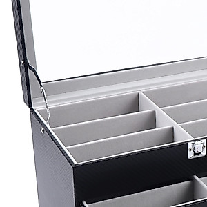 Eapmic 4 layer 24Slots Eyeglass Sunglass Storage Watch Box Eyewear Accessories Display Glasses Storage Case Organizer (4 layer 24 Slots)
