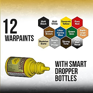 Wargames Delivered Army Painter Hobby Selection-Miniature Paint Set-Basic Miniature Painting Kit, Use The Brushes, Clippers, File, Glue, Acrylic Paint Palette and Model Paints for Any Plastic Models