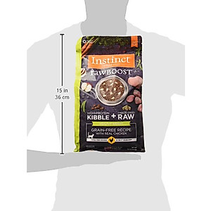 Instinct Raw Boost Healthy Weight, Natural Dry Cat Food with Freeze Dried Pieces, Grain Free Recipe - Real Chicken, 4.5 lb. Bag