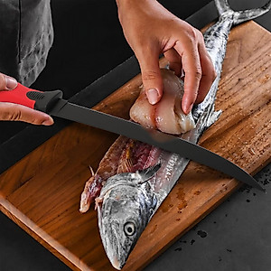 Muibe Fillet Knife for Fish, 9” Stainless Steel Blade, Corrosion-Resistant Coating, with Protective Sheath and Non-Slip Handle, for Filleting Practical Tools