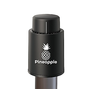 Pineapple [2 PACK] Wine Stopper Vacuum Pump, Reusable Wine Bottle Saver, Wine Preserver Cork for Wine, Champagne, Gifts, Accessories