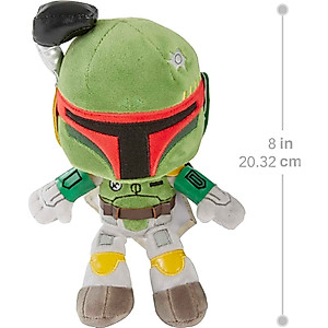 Star Wars Boba Fett Plush 8-Inch Character Figure From the Book of Boba Fett, Soft Doll Dressed in Classic Look