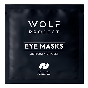 Wolf Project Under Eye Patches (5 pairs) For Dark Circles, Puffy Eyes, and Wrinkles - With Caffeine, Vitamin C and Peptides. Under Eye Masks Reduce Tired Eyes And Under Eye Bags