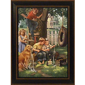 House Call by Charles Freitag 12x16 Children Doctor Nostalgic Art Print Wall Décor Framed Picture