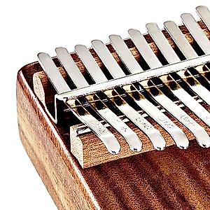 Ortega Guitars Wood 17 Key Kalimba-C Major-Top Soundhole-w/Bag, Tuning Hammer, Polish Cloth, Case, Solid Acacia (OKB1)