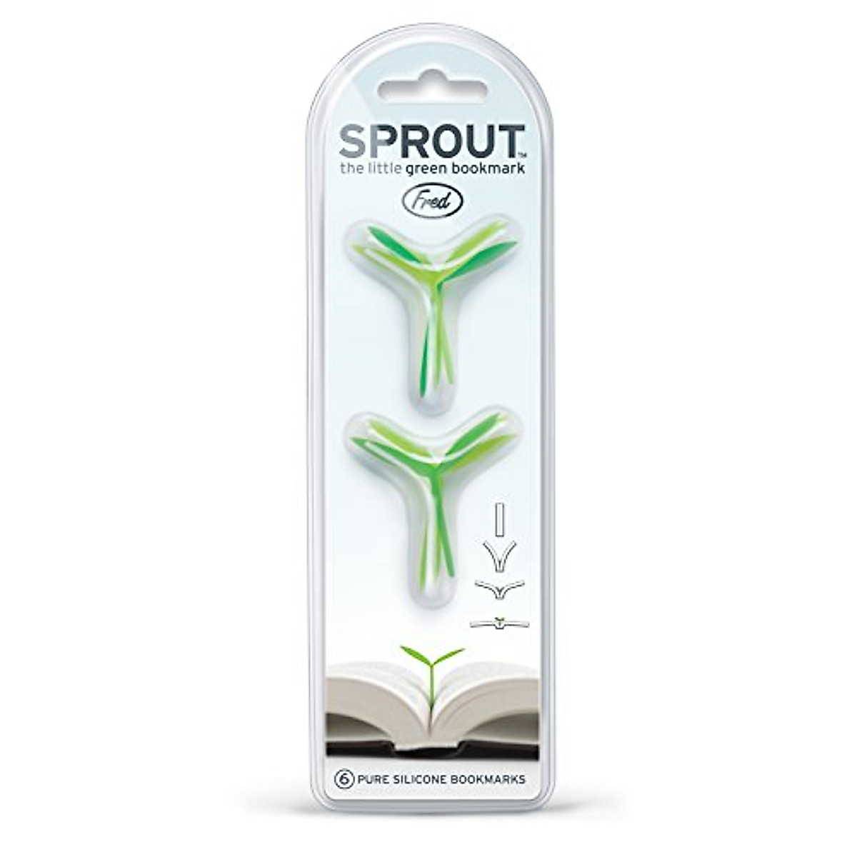 Genuine Fred SPROUT Little Green Bookmarks, Set of 6