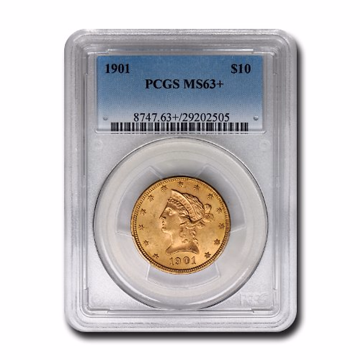 1901 Liberty Head Ten Dollar PCGS MS-63+