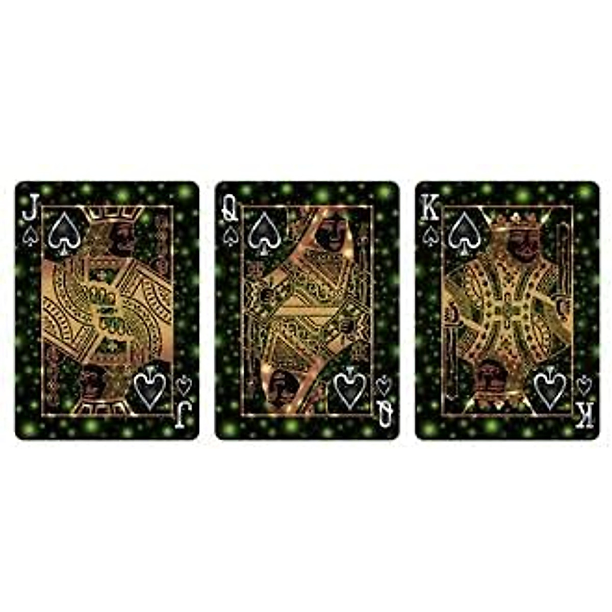 Bicycle Playing Cards Fireflies Design | Limited Edition Deck Pitch-Black with Glowing Effects, Silver