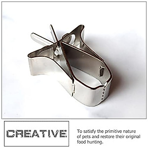 Ipetboom Bird Fruit Clips Bird Cage Food Holder Clips 4pcs Stainless Steel Parrot Fruit Vegetable Clips Bird Cage Feeder Clip for Budgie Parakeet Cockatoo Macaw Cockatiel Conure