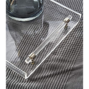 Artmaze Acrylic Tray, Breakfast Tray Serving Tray,with Acrylic Handles，Tray-Decorative,for Coffee Table Kitchen,16x12x2 inch…