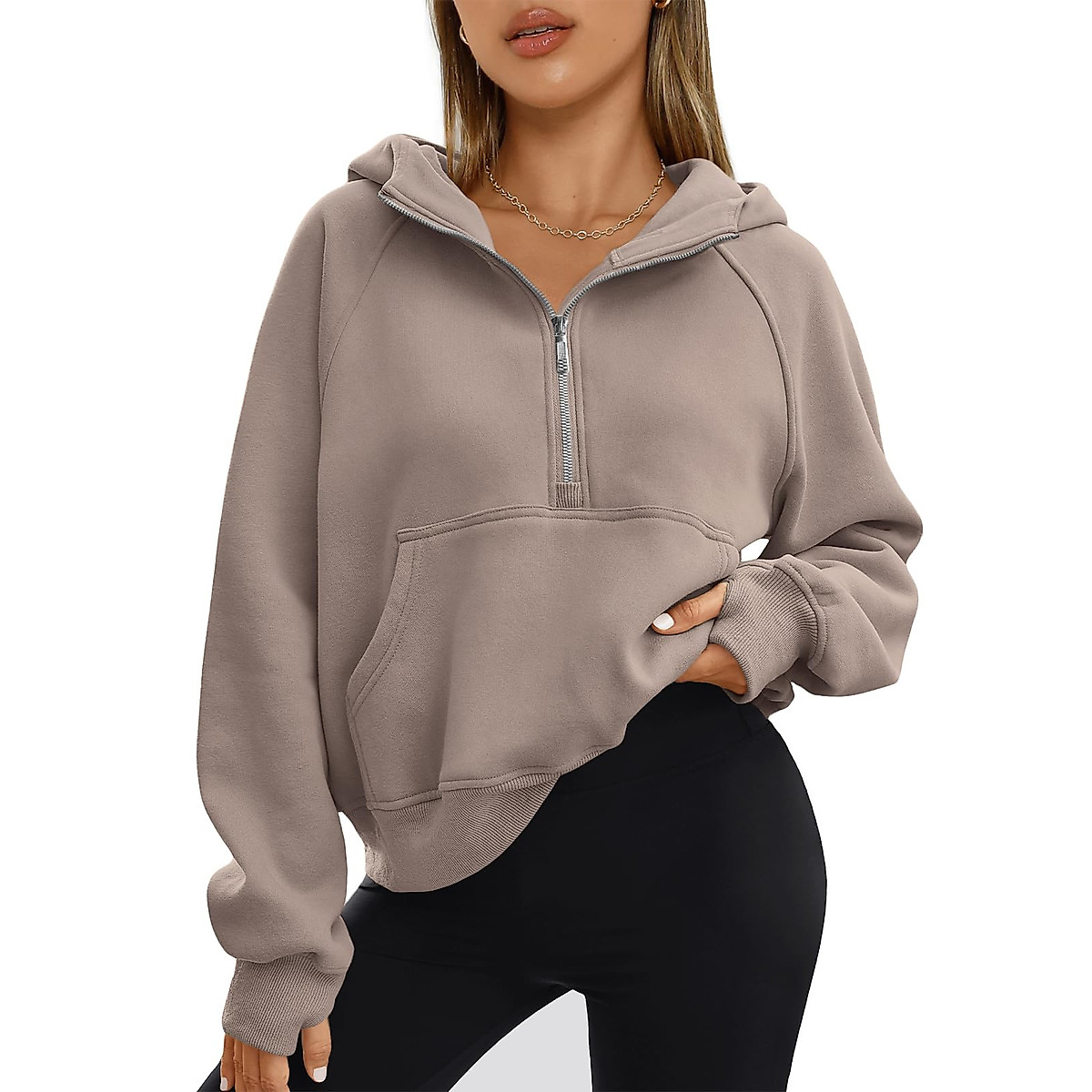 AUTOMET Hoodies Sweatshirts for Women Quarter Half Zip Up Pullover Sweaters Cropped Trendy Fall Outfits Winter Clothes Fashion 2024