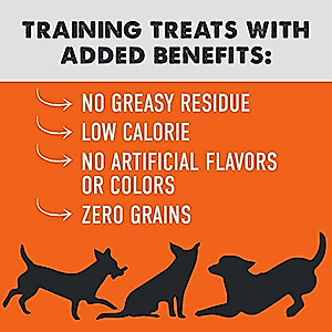 Cloud Star Tricky Trainers Soft & Chewy Dog Training Treats 5 oz Pouch, Peanut Butter Flavor, Grain-Free Low Calorie Behavior Aid with 130 treats