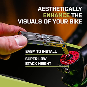 JRC Components Ahead Stem Top Cap Pathway Design | Lightweight 6061-T6 Aluminum Top Cap | Compatible with Road, Gravel & Mountain 1-1/8" Threadless Steerers (Red)