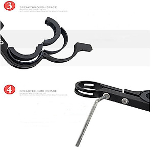 JPOJPO Bike Handlebar Extender Extension Bracket Clamp for Bicycle Speedometer Headlight Light Lamp Holder Aluminum Alloy 10mm blue