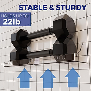 Acrylic Shower Shelves, Peel and Stick, No Drill Installation, Floating Shower Caddy, Bathroom Wall Storage, Clear Design Perfect for Organizing Bathroom Essentials, 2 Pack.