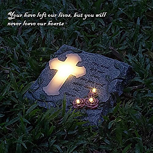 Memorial Solar Cross Light for Gardens & Graves - Waterproof & Elegant