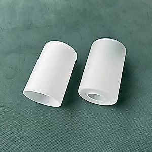 Frosted Light Shade Glass Lamp Shade Pendant Light Shade Replacement Light Fixture Cylinder Shade Diameter 3.5" Height 5.5" Fitter 1.65" (2 Packs)