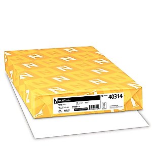 Wausau Exact Index Cardstock, 250 Sheets, White, 94 Brightness, 90 lb, 11 x 17 Inches