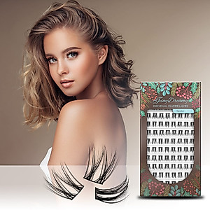 FinyDreamy Lash Clusters 80Pcs Individual Lashes Clusters 0.07 Thickness C Curl Cluster Lashes DIY Eyelash Extension Super Soft And Lightweight Wide Band Eyelashes For Home Use (14mm-Playful)