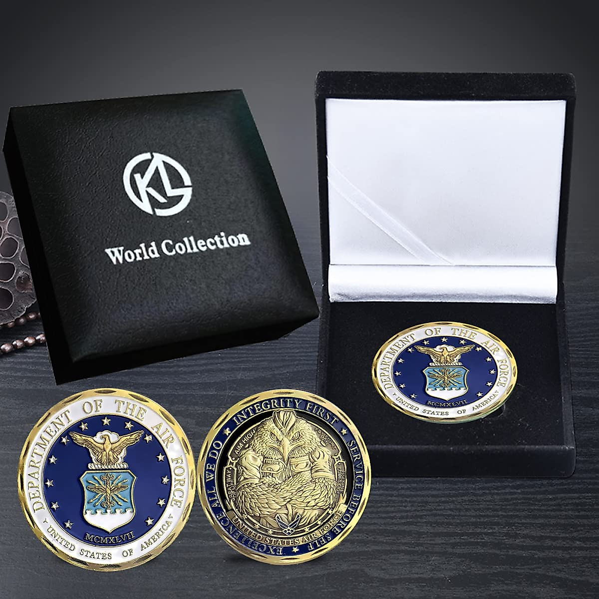 Air Force Gifts ChallengCoin Sets with Box,Best Gifts for Airmen (AIR Force)