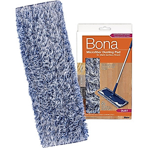 Bona Microfiber Dusting Pad, for Hardwood and Hard-Surface Floors, fits Bona Family of Mops