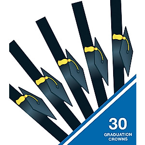 Carson Dellosa 30 Pack of Graduation Caps for Kids for Classroom Graduation, One Size Black Paper Preschool Graduation Caps, Kindergarten Graduation Cap Pack, and Elementary Graduation Caps