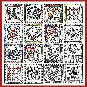 Tobin 12 Days Stamped Zenbroidery Kit, Multi-Colour