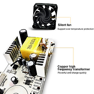 NDDI Car Battery Charger, 6V-12V 5A Smart Battery Trickle Charger Automotive Battery Charger Maintainer for Car Truck Motorcycle Lawn Mower Marine Lead Acid Batteries