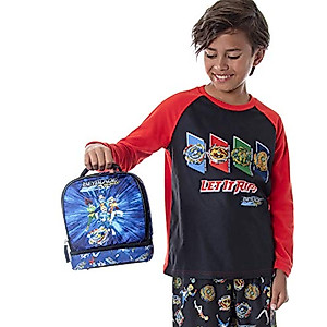 INTIMO Beyblade Burst Spinner Top Anime Characters Dual Compartment Insulated Lunch Box Bag Tote
