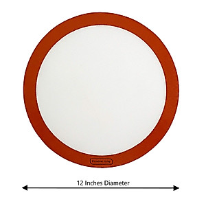 Premium Living Pizza Baking Silicone Mat 12" red (2, Red)