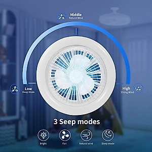 𝟮𝟬𝟮𝟯 𝗡𝗲𝘄 Ceiling Fans with Lights | Ceiling Fans with Lights and Remote Control E26 | Light Fixture Ceiling Fan Dimmable LED Reversible Blades Timing for Bedroom, Kitchen, Living Room