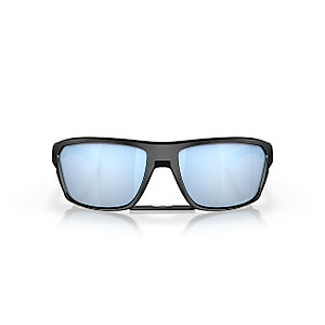 Oakley Men's OO9416 Split Shot Rectangular Sunglasses, Matte Black/Prizm Deep Water Polarized, 64 mm