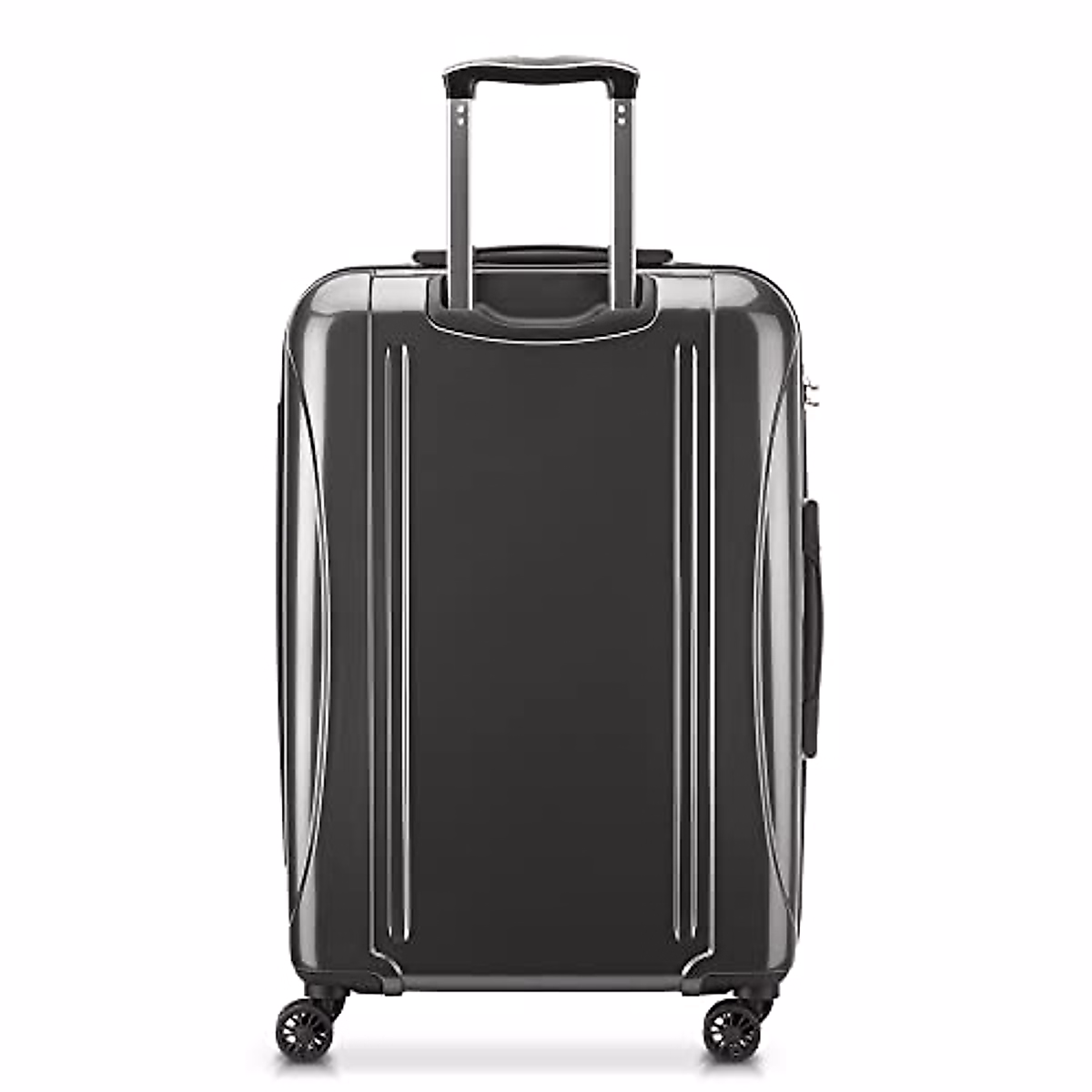DELSEY Paris Helium Aero Hardside Expandable Luggage with Spinner Wheels, Brushed Charcoal, Checked-Medium 25 Inch