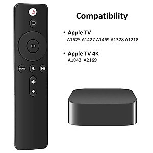 aarooGo Remote [w/TV Home Volume/Mute] Replaced for APL TV Player A1294 A1218/MA711 A1378/MC572 A1427/MD199 A1625/MGY52/MLNC2 A1842/MQD22/MP7P2