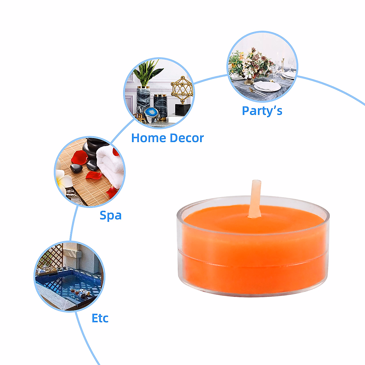 Jeco Inc. 12pk Pumpkin Spice Tealight Candles, 1.75&quotD x 0.75&Quoth, Orange, 12 Count