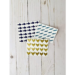 Meal Choice Stickers (Set of 10) - Wedding Meal Stickers - Place Card Meal Stickers - Wedding Meal Indicator - Food Choice Sticker (0.5 inch, Chicken, Gold)