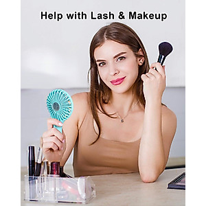 TriPole Mini Handheld Fan Battery Operated Small Personal Portable Fan Speed Adjustable USB Rechargeable Fan Cute Design Powerful Eyelash Fan for Stylish Kids Girls Women Men Indoor Outdoor Travelling