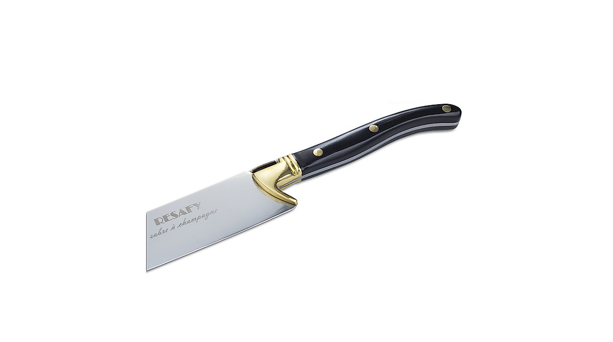 Resafy Champagne Saber: Elegant Sabrage Sword with Wood Box