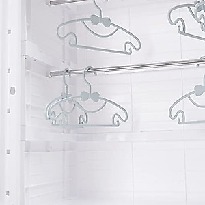 Gdrasuya10 Modern Plastic Cabinet, Portable Plastic Tower Closet Organizer Freestanding Storage Cabinet with Wheels for Apartments Condos Dorm Rooms, 22.44" L x 15.74" D x 51.57" H