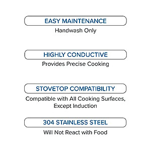 Viking Culinary 3-Ply Stainless Steel Hammered Copper Clad Cookware Set, 10 Piece, Oven Safe, Works on Electronic, Ceramic, and Gas Cooktops