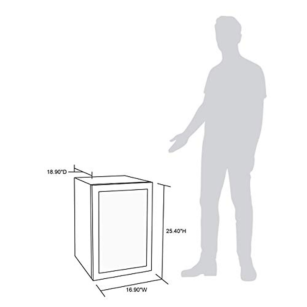 NewAir Beverage Refrigerator Cooler with 90 Can Capacity - Mini Bar Beer Fridge with Right Hinge Glass Door - Cools to 34F - AB-850B - Black